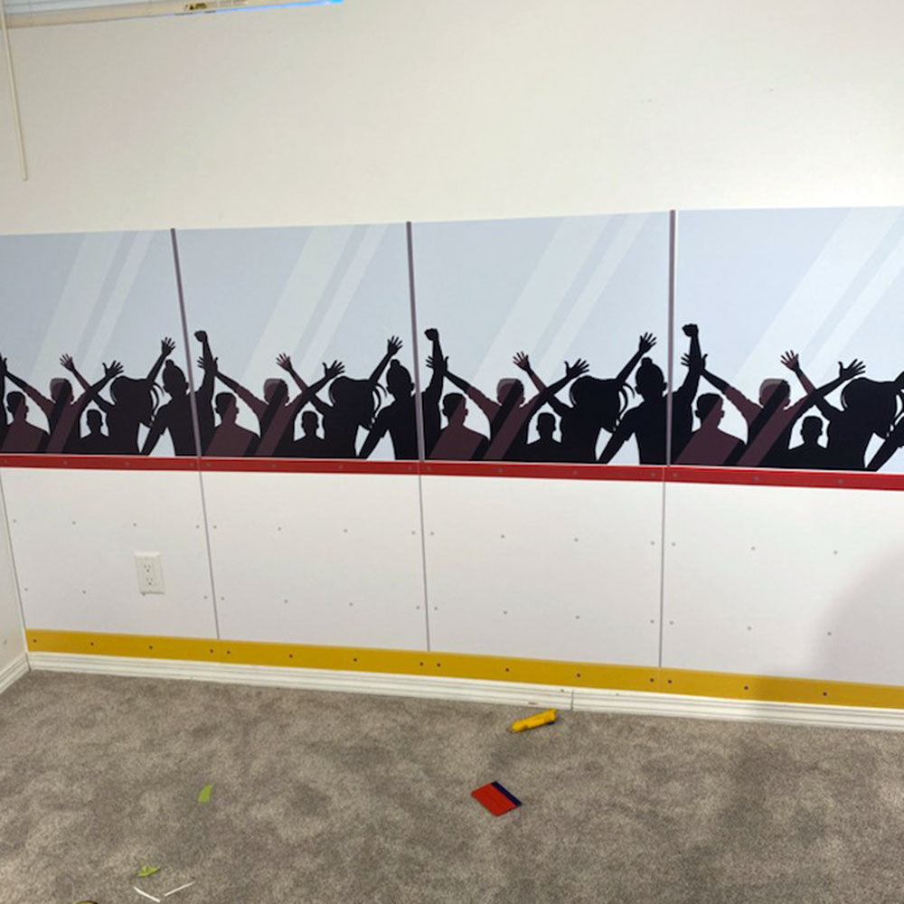Red Hockey Arena Boards Peel and Stick Hockey Room Decals – Hockey ...